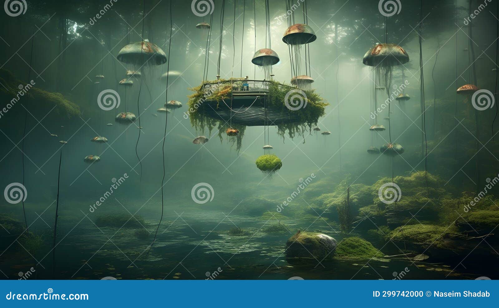 Float landscape stock illustration. Illustration of river - 299742000