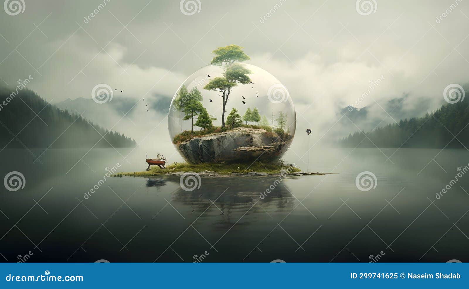 Float landscape stock illustration. Illustration of drawing - 299741625