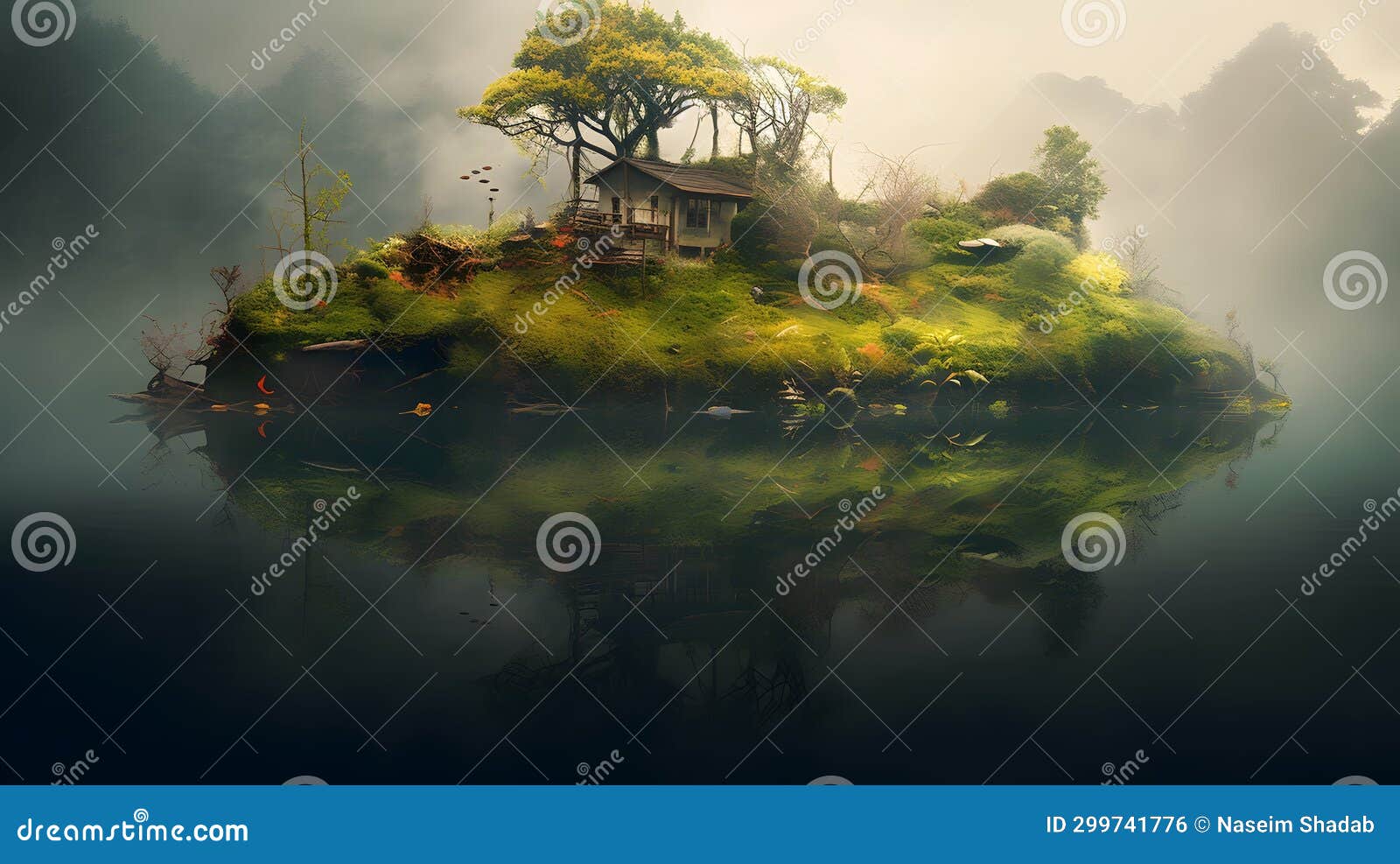 Float landscape stock illustration. Illustration of river - 299741776