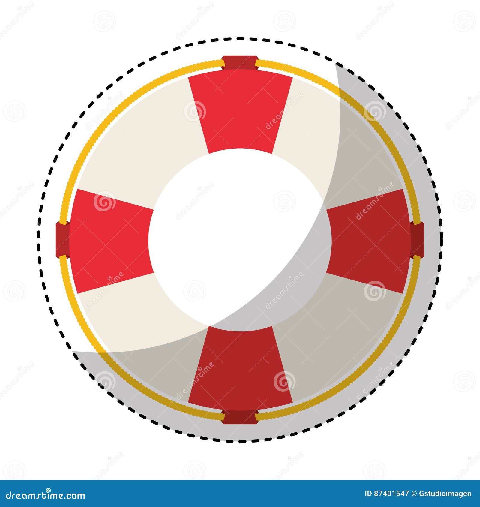 Float Lifeguard Isolated Icon Stock Vector - Illustration of safe ...