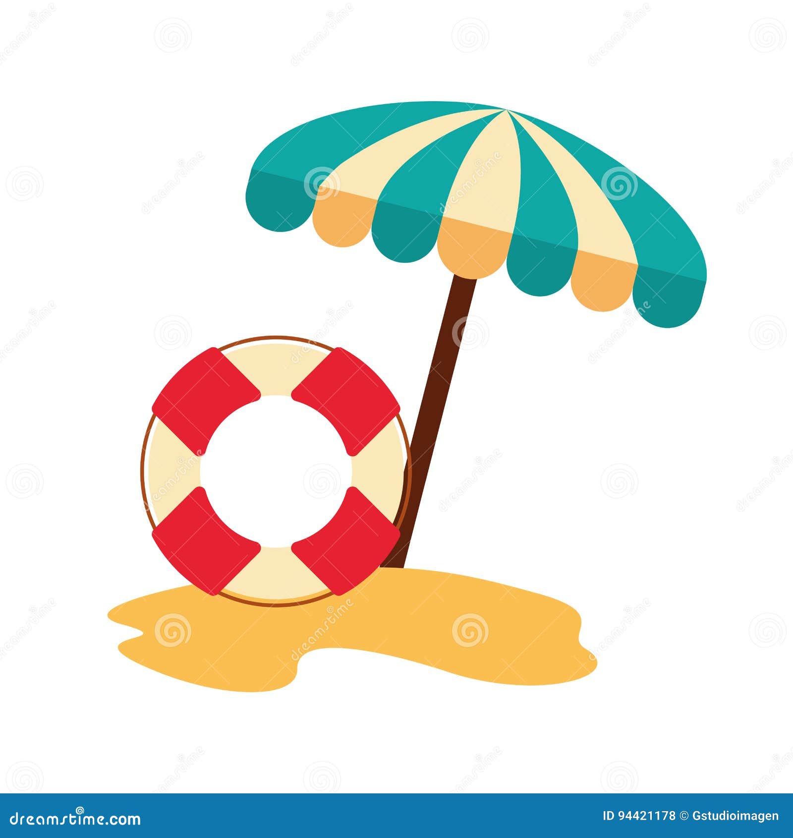 Float Lifeguard Isolated Icon Stock Vector - Illustration of lifesaver ...