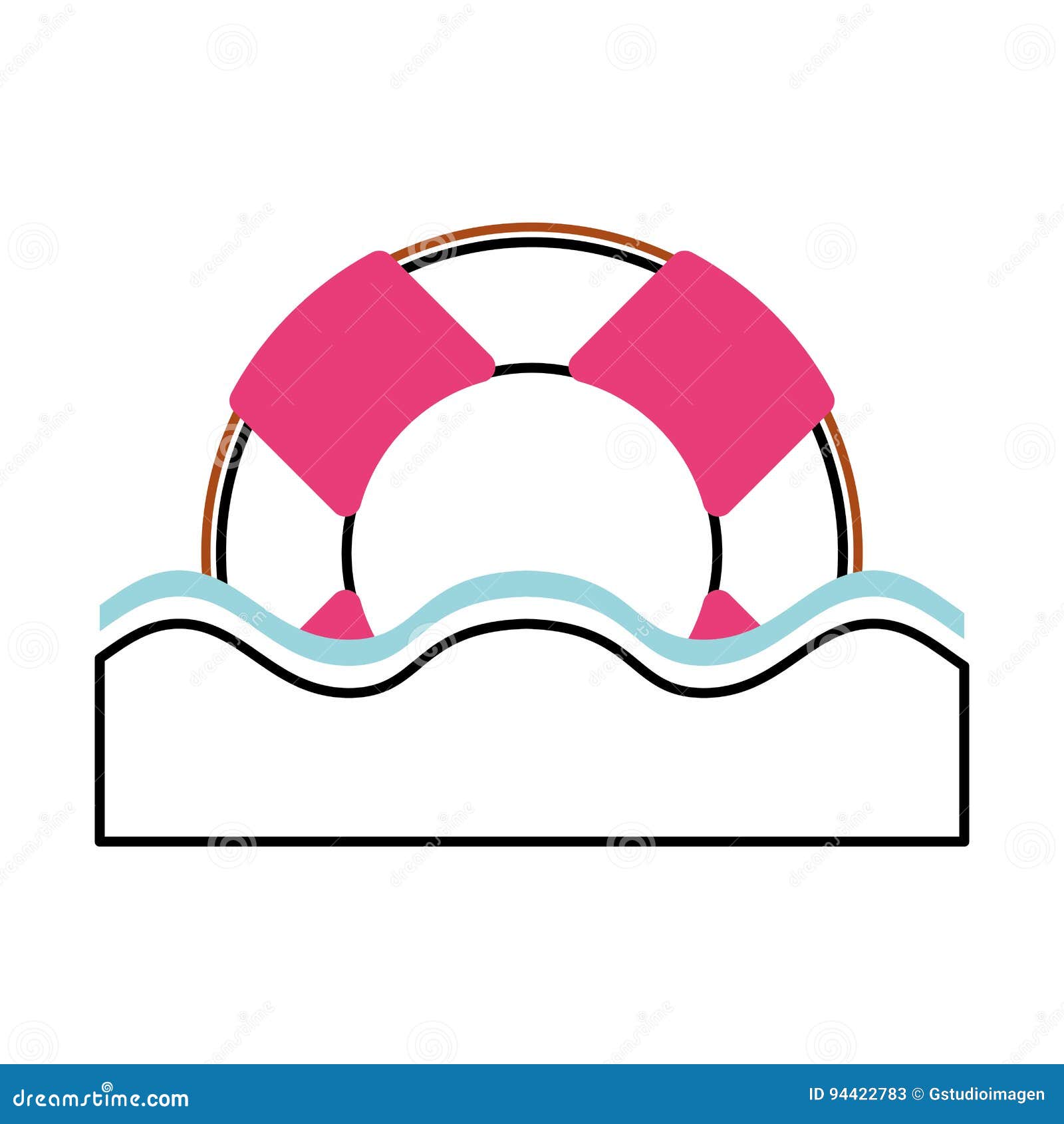 Float Lifeguard Isolated Icon Stock Vector - Illustration of graphic ...