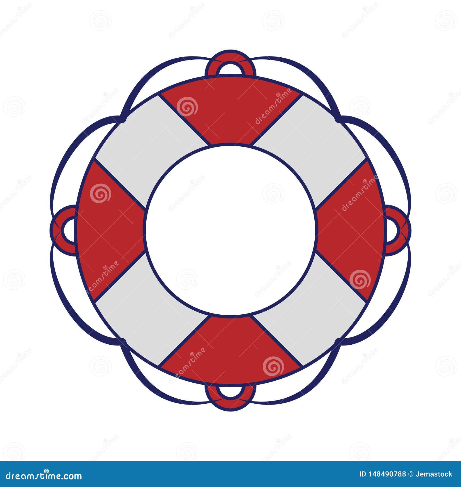 Float Lifesaver Cartoon Isolated Symbol In Black And White Vector ...
