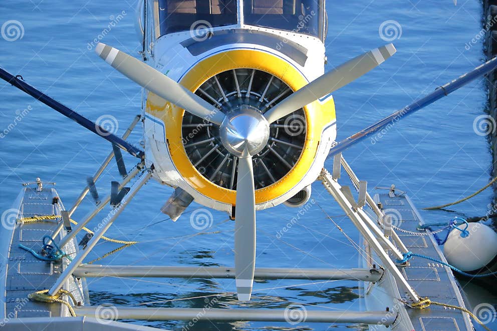 Float Plane Propeller stock image. Image of craft, silver - 99787807