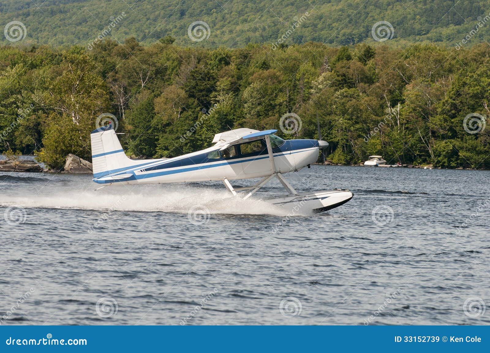 Float Plane or Seaplane Taking Off Stock Image - Image of plane ...