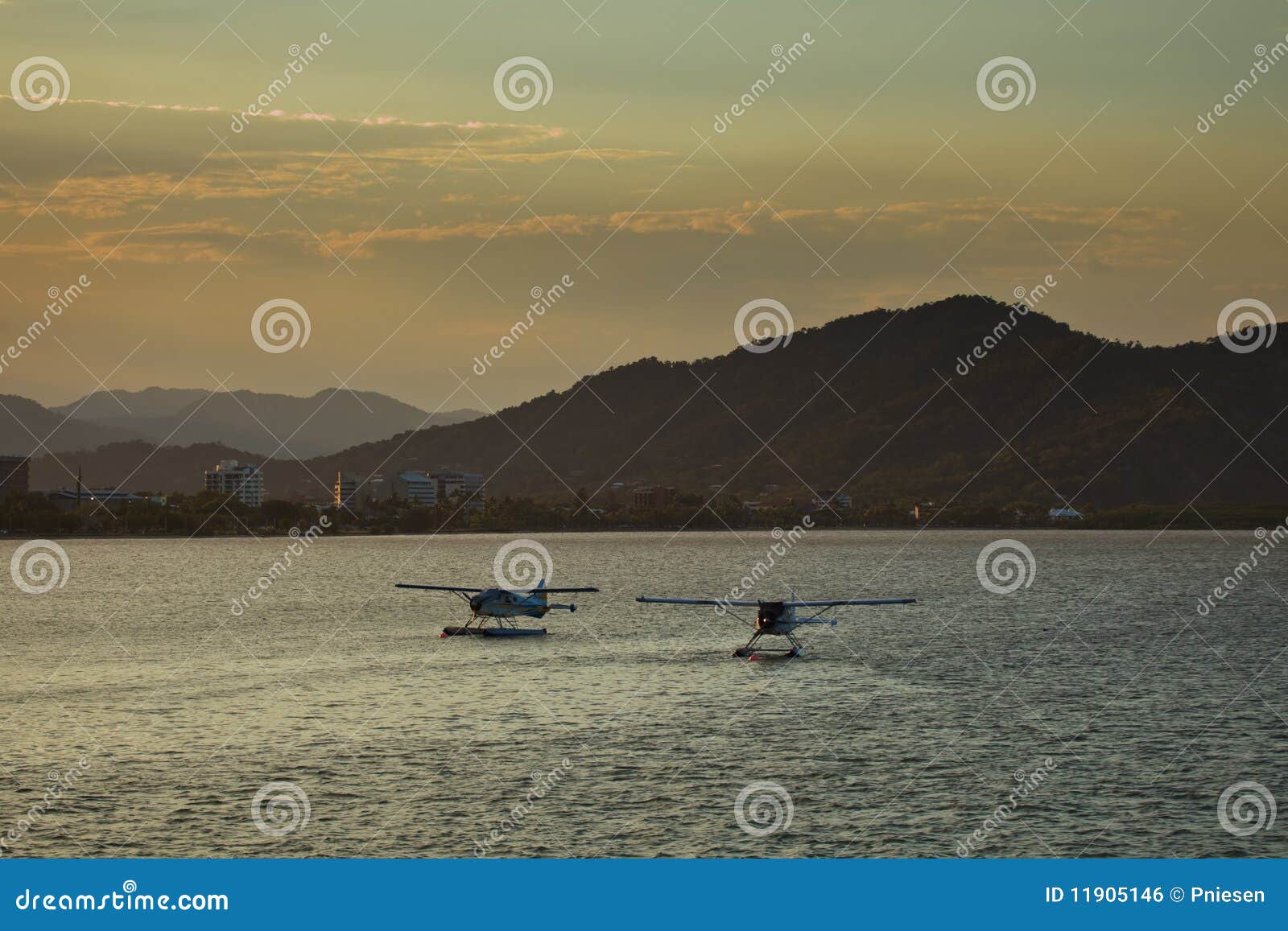 Float Planes in Harbor City of Cairns Background Stock Photo - Image of ...