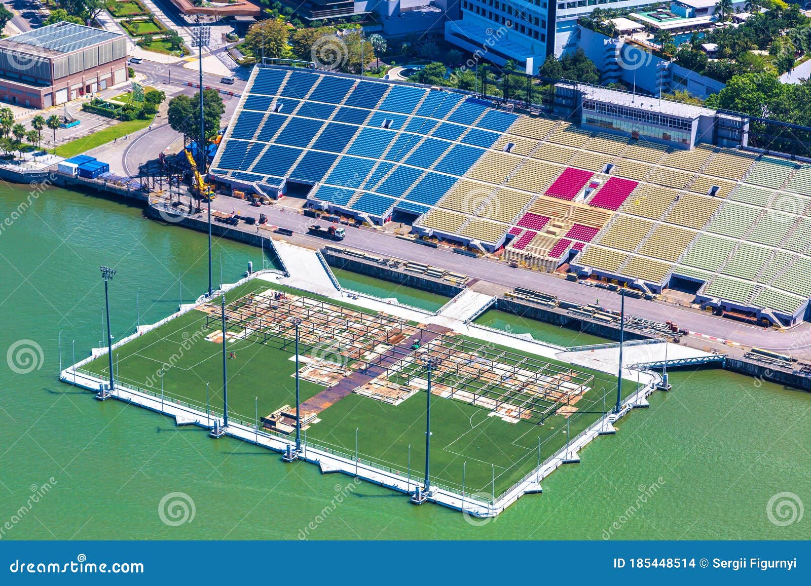 Float stadium in Singapore stock photo. Image of panoramic - 185448514