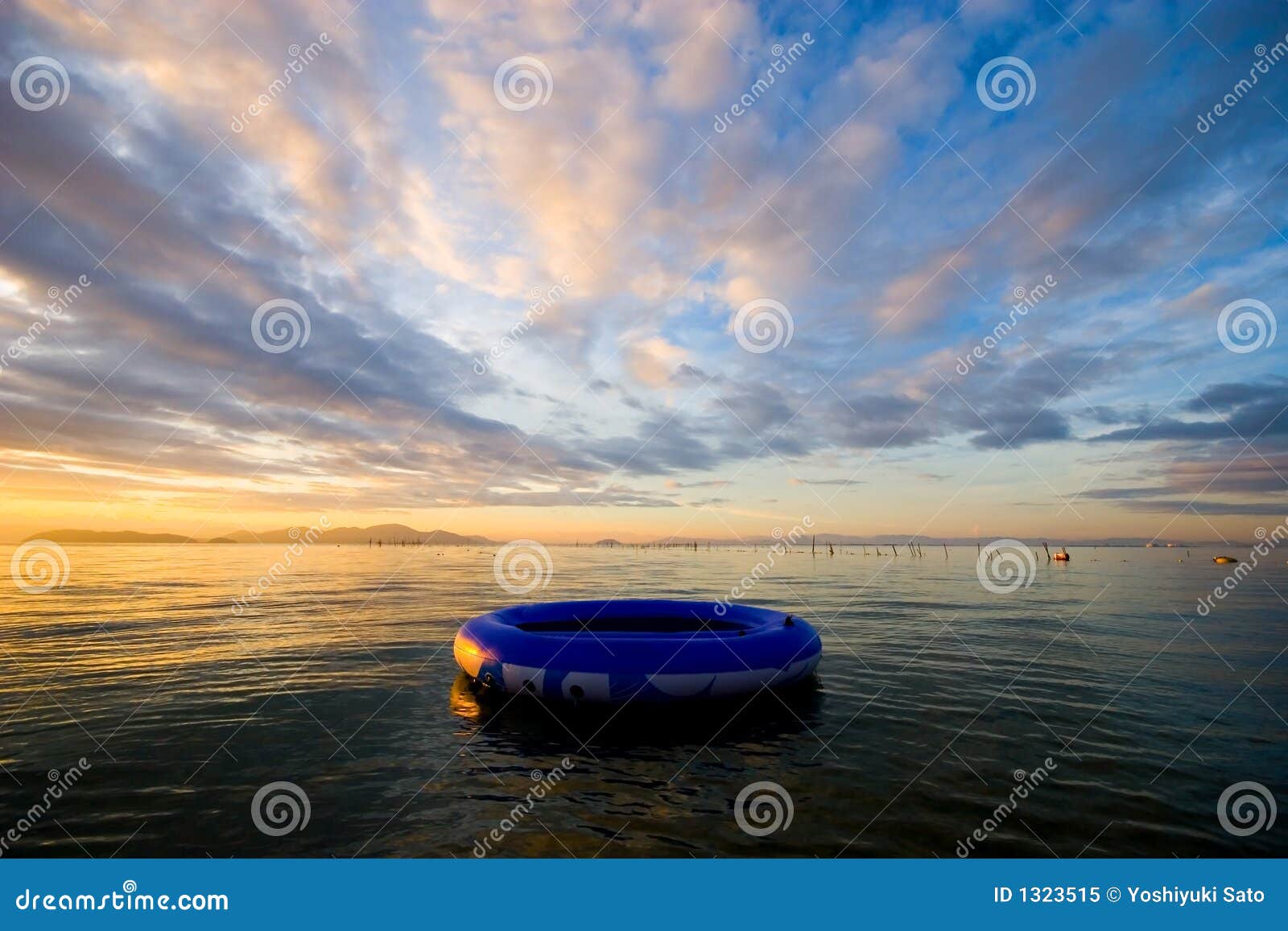 Float on the water stock image. Image of sunrise, nature - 1323515
