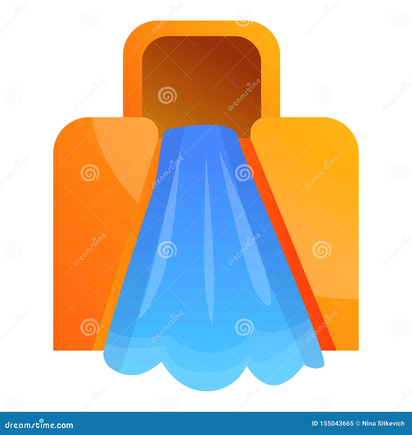 Float Water Slide Icon, Cartoon Style Stock Vector - Illustration of ...