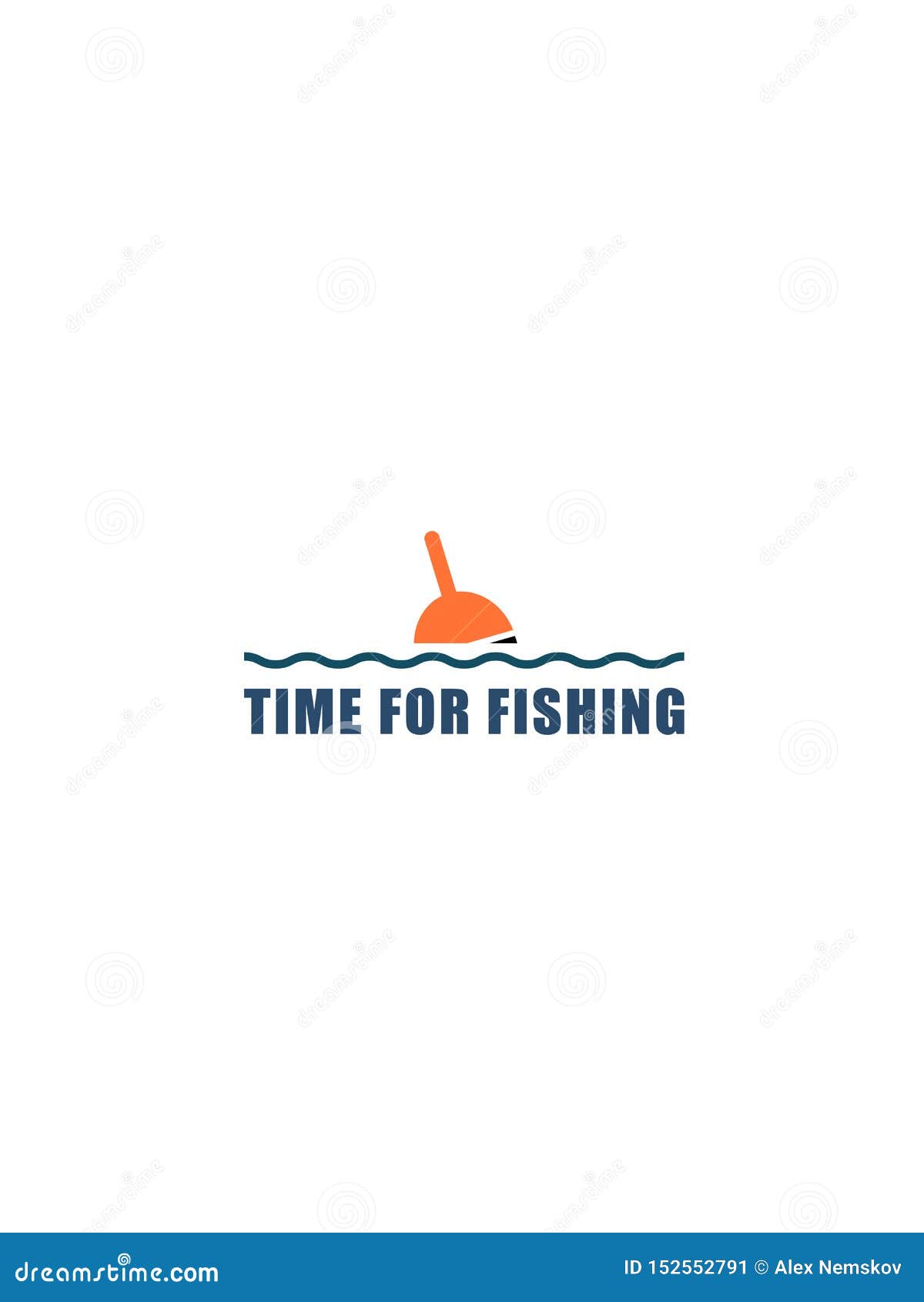 Float on a White Background Stock Illustration - Illustration of fisher ...