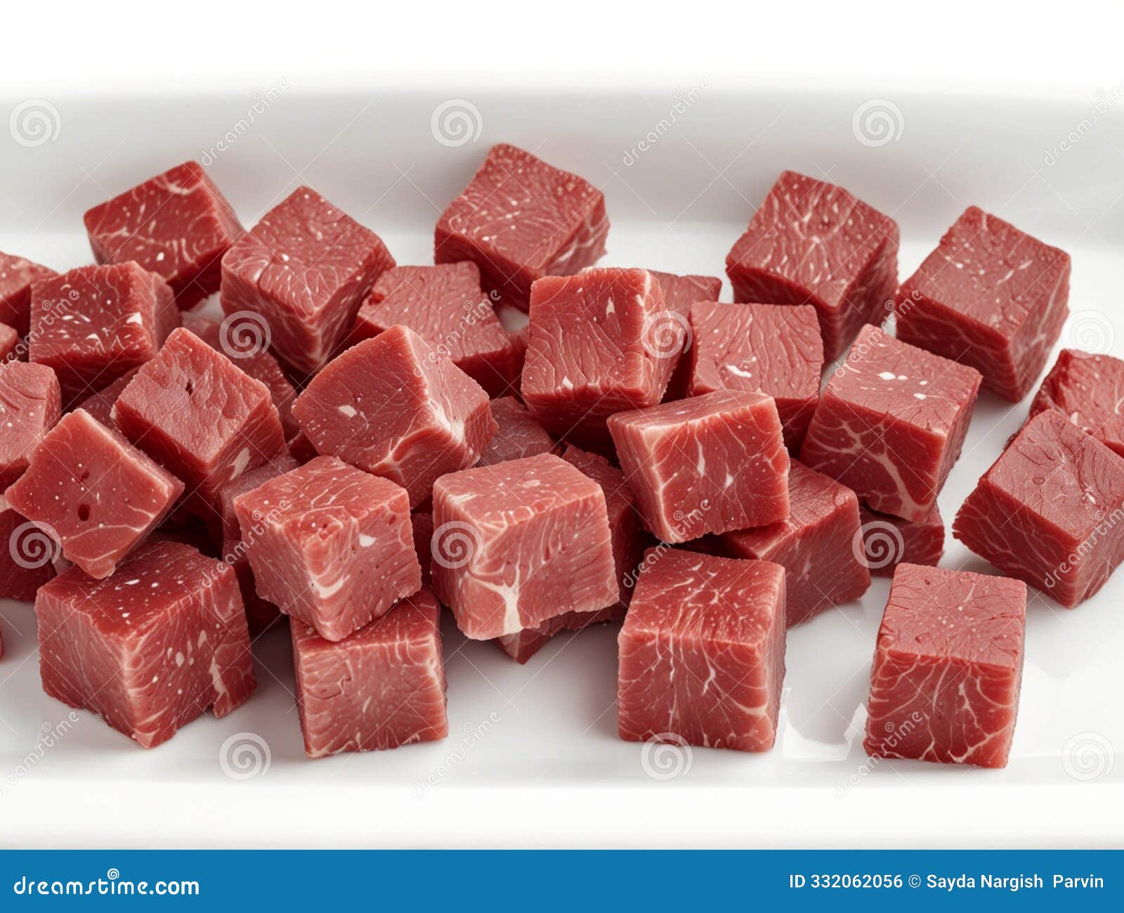 Floated Meat Cubes Isolate On White Background PNG Royalty-Free Cartoon ...