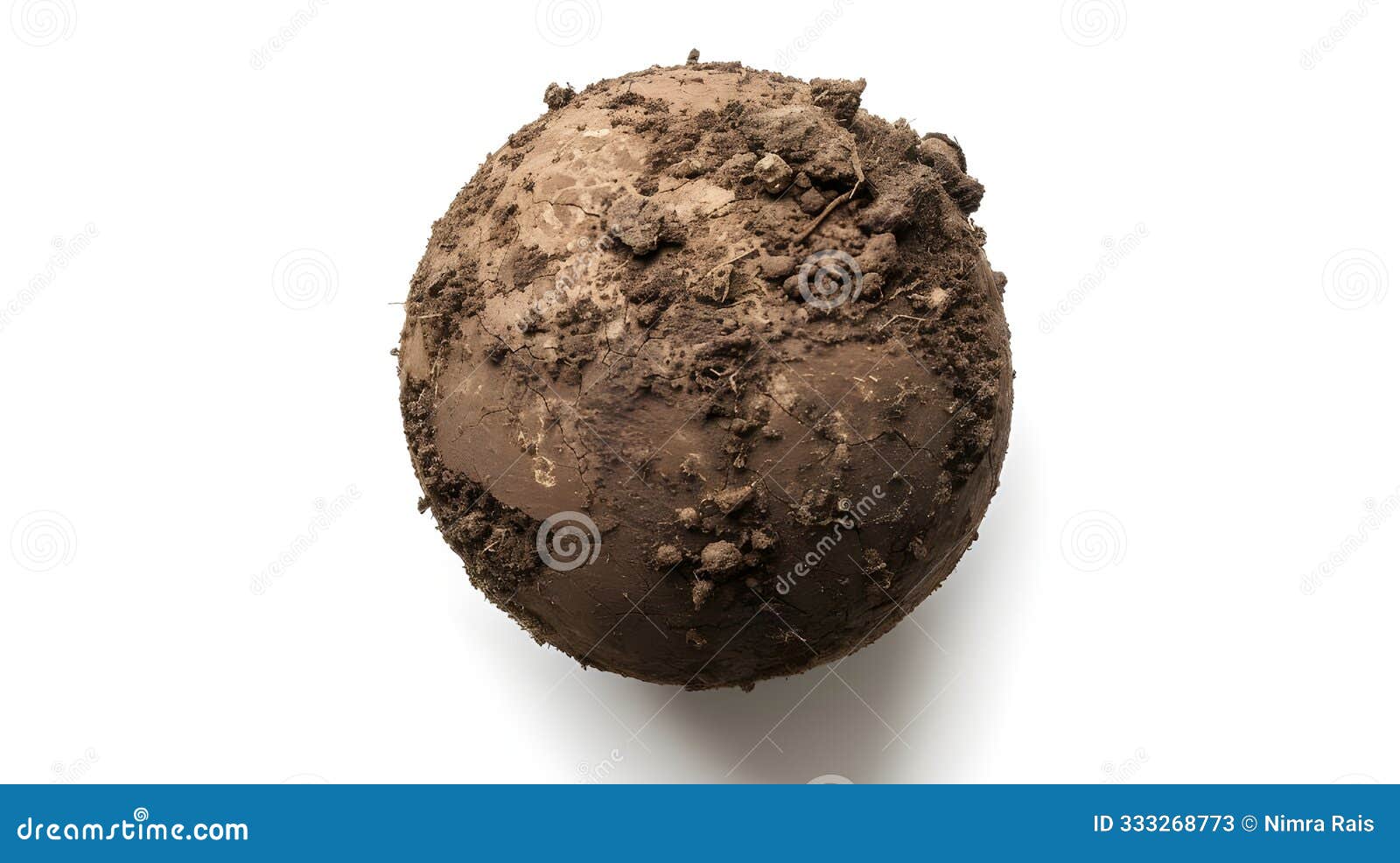 Floated Round Dirt Ball Isolate On White Background Royalty-Free Stock ...