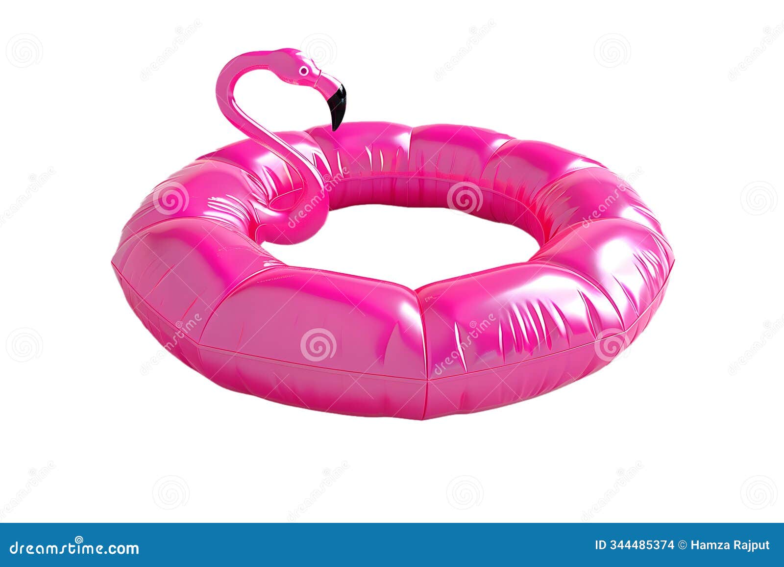 Floatie Flamingo Clay Render, Low Detail, Isolated on White Background ...