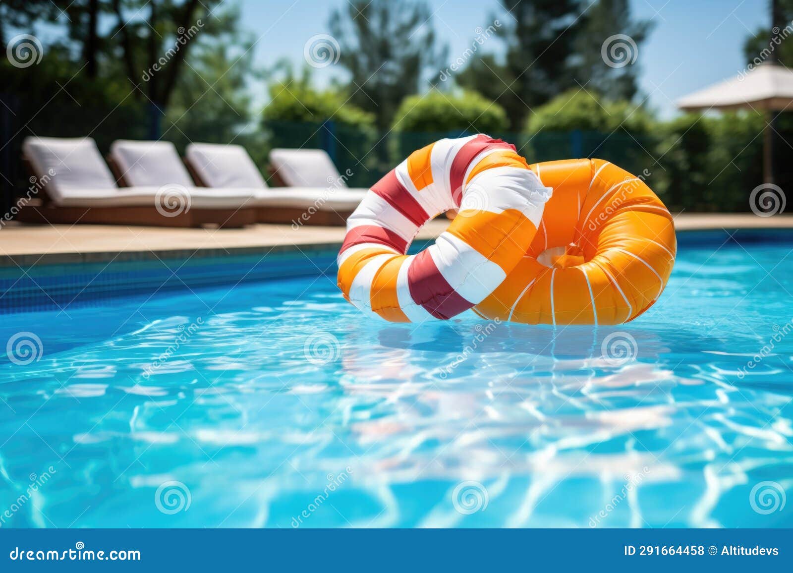 Floaties Next To a Swimming Pool Stock Photo - Image of swimming ...