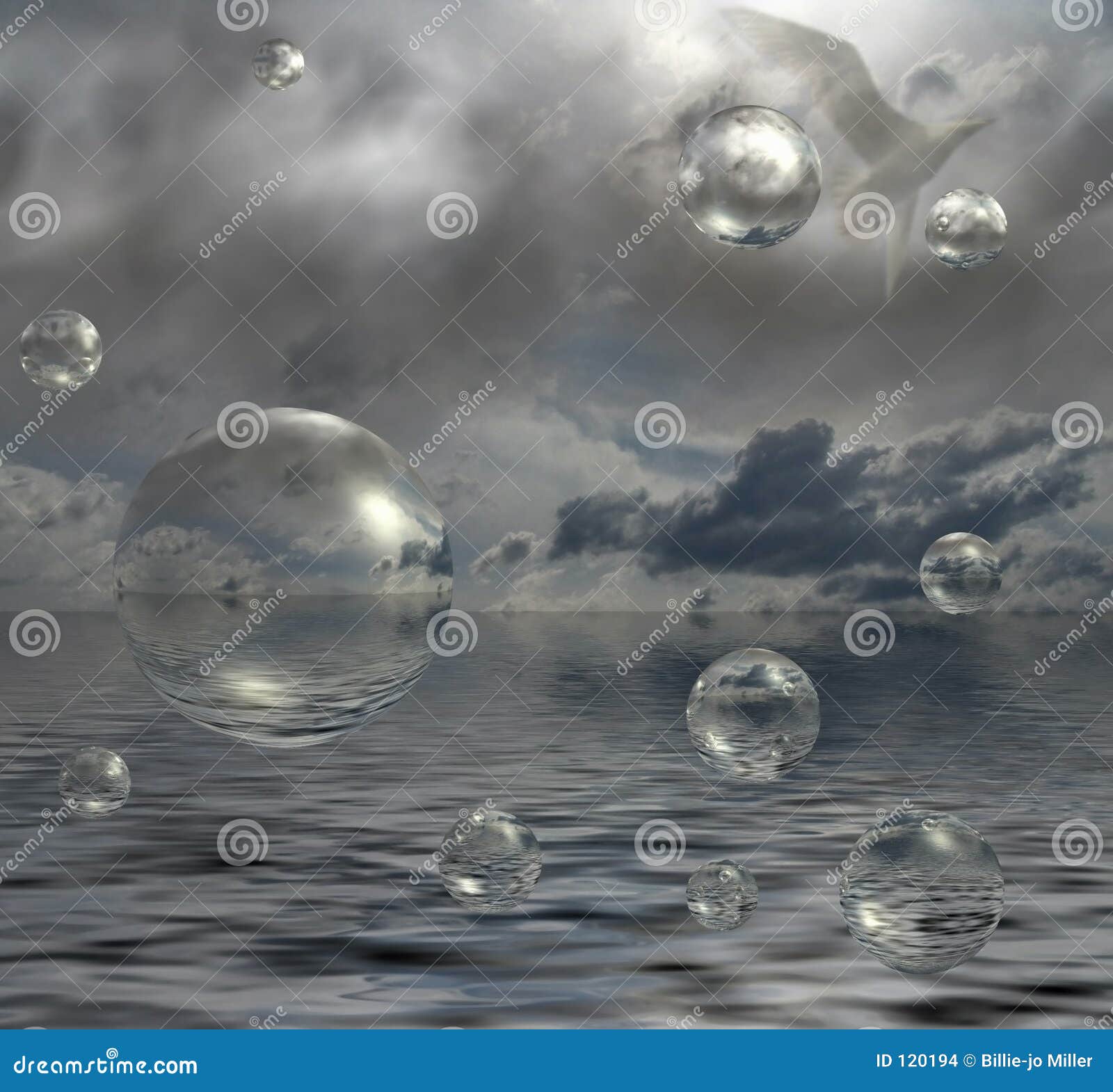 Floating stock illustration. Illustration of bubbles, peaceful - 120194