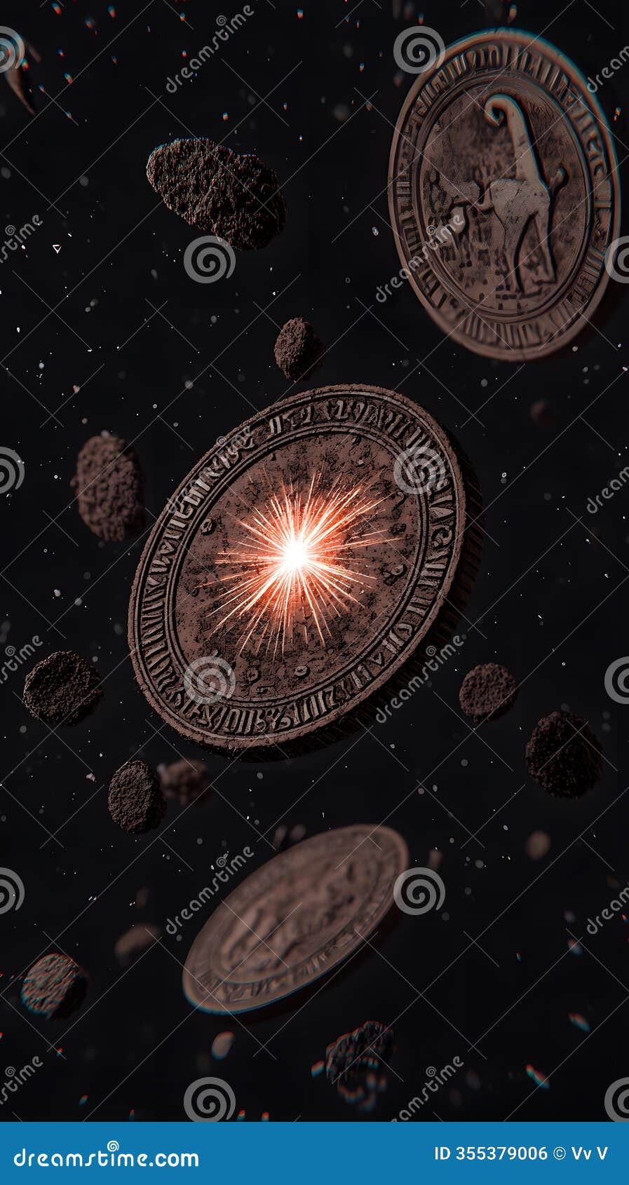 Ancient Coins, Vintage Engraving Vector Illustration | CartoonDealer ...