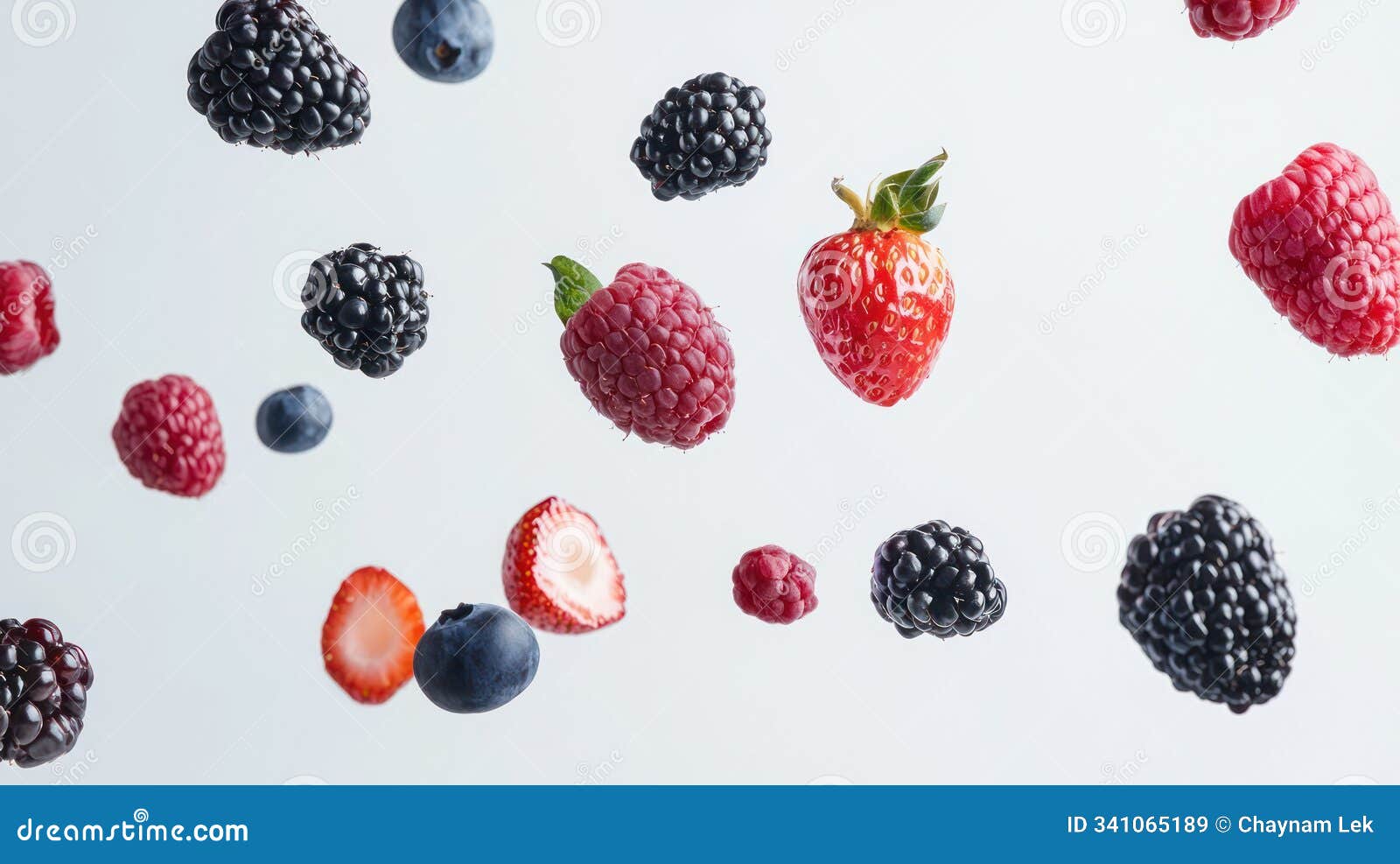 Floating Assorted Berries stock illustration. Illustration of visually ...