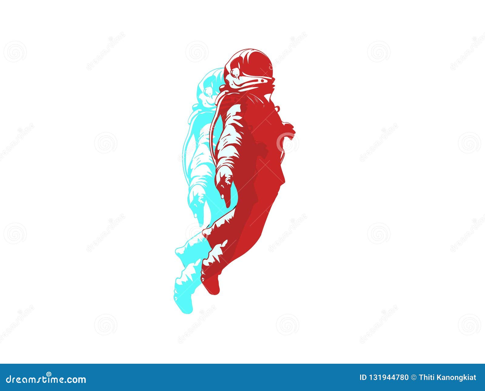 Floating Astronaut, Spaceman Good With Black Background Vector ...