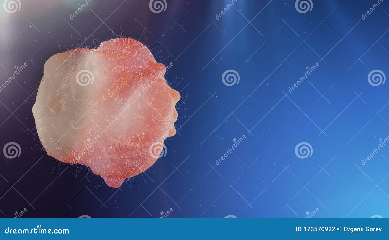 Floating Bacteria Light Blue Background. Viruses Causing Infection and ...