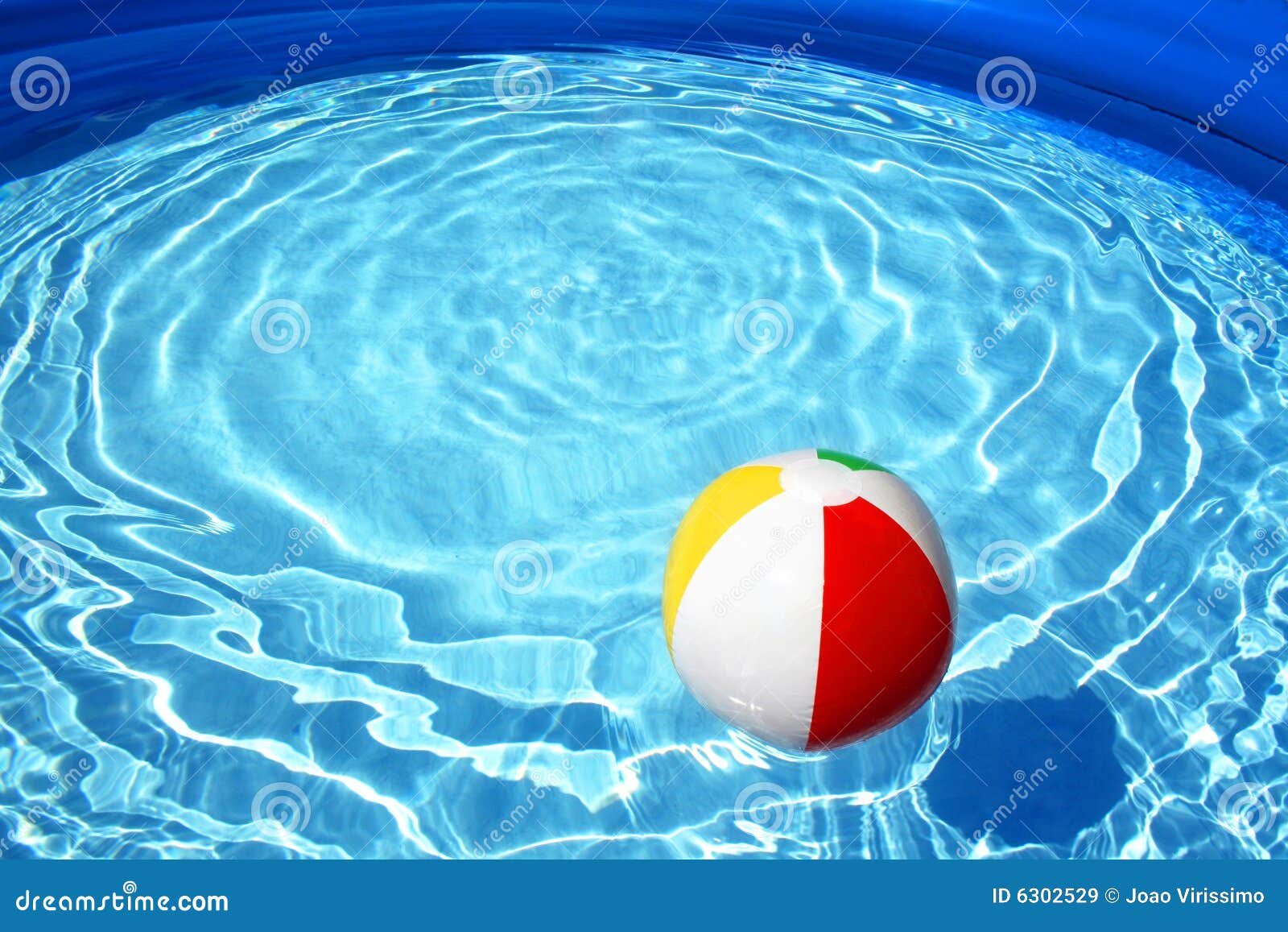Floating Ball In A Swimming Pool Royalty-Free Stock Photo ...