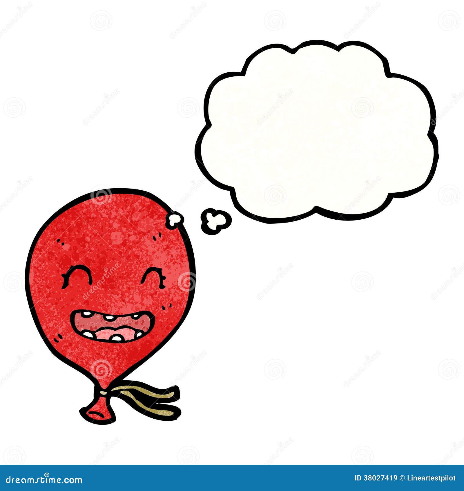 Floating Balloon Cartoon Character Stock Vector - Illustration of retro ...