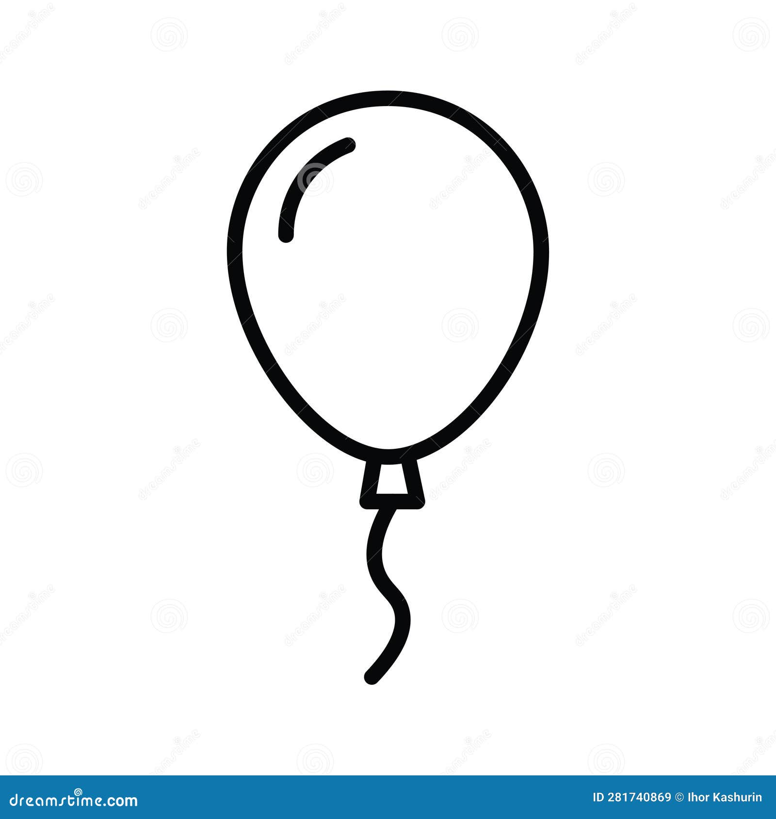 Floating Balloon Icon Pictogram Stock Vector - Illustration of isolated ...