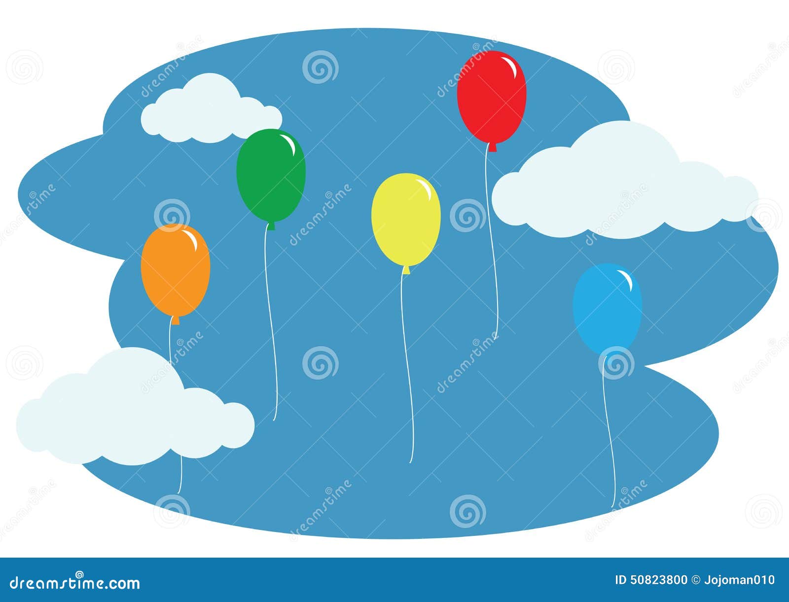 Floating balloons stock vector. Illustration of happy - 50823800