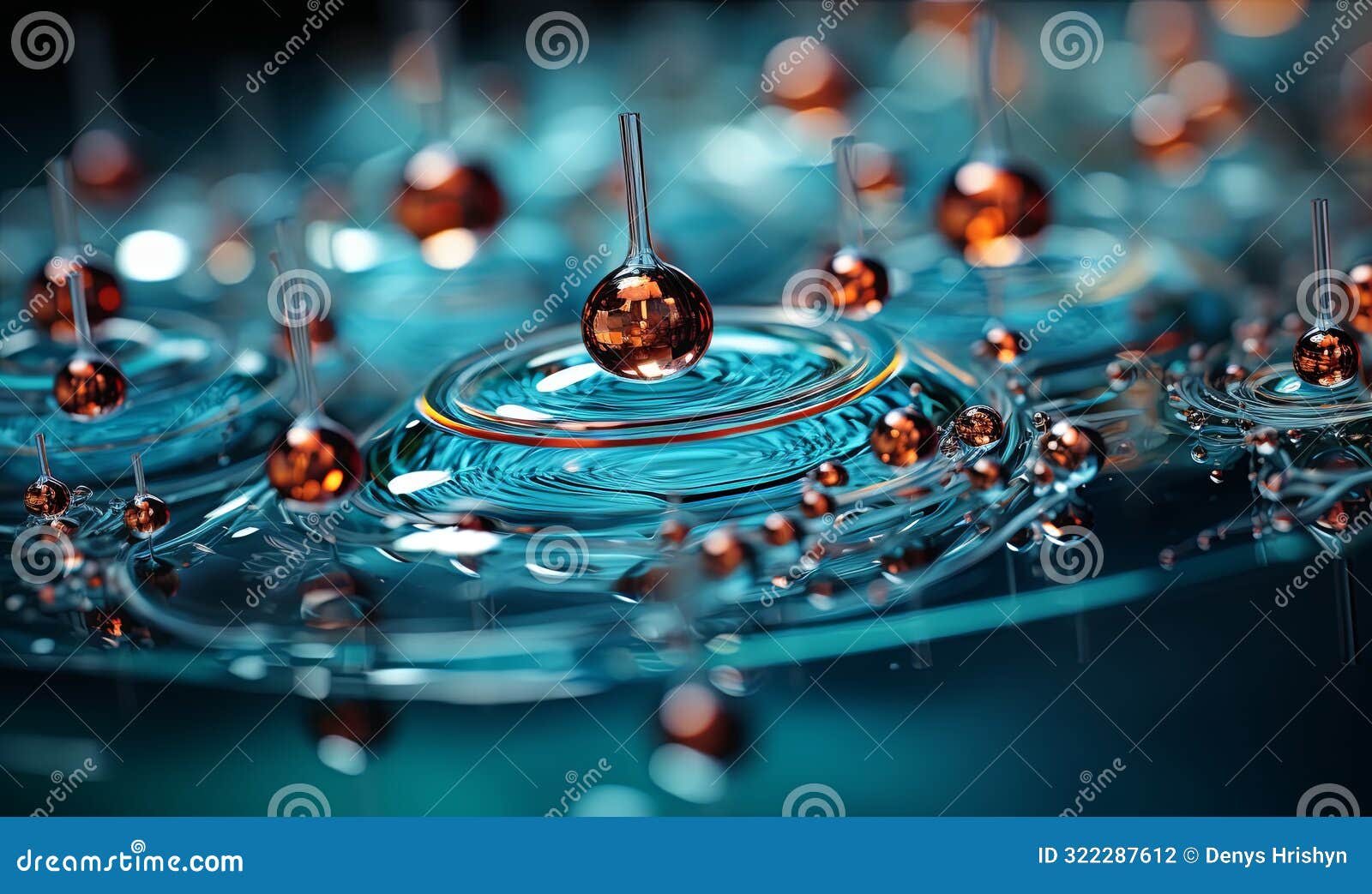 Floating Balls on Water Surface Stock Photo - Image of blue, aquatic ...