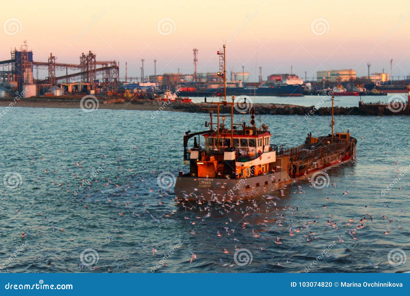 Floating barge stock photo. Image of boat, floating - 103074820