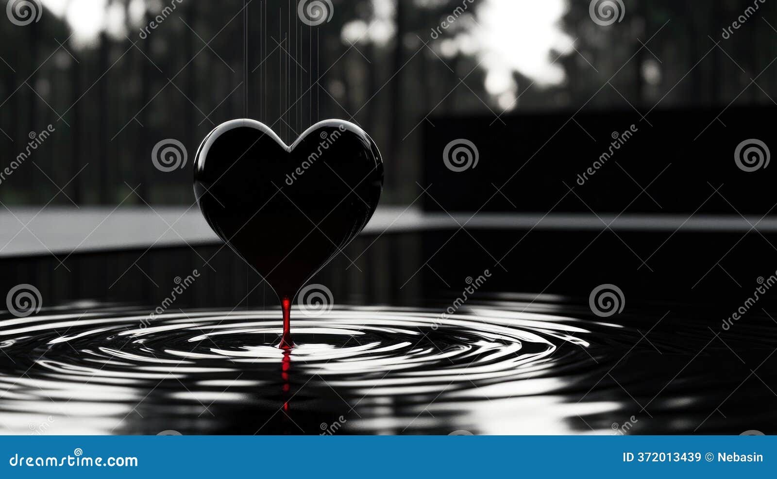 Red Heart With Dripping Paint On White Background. World Blood Donor ...