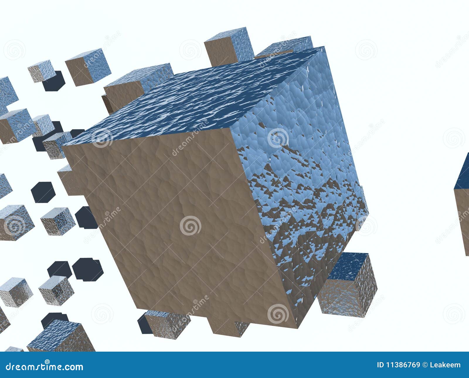 Floating blocks stock illustration. Illustration of construction - 11386769