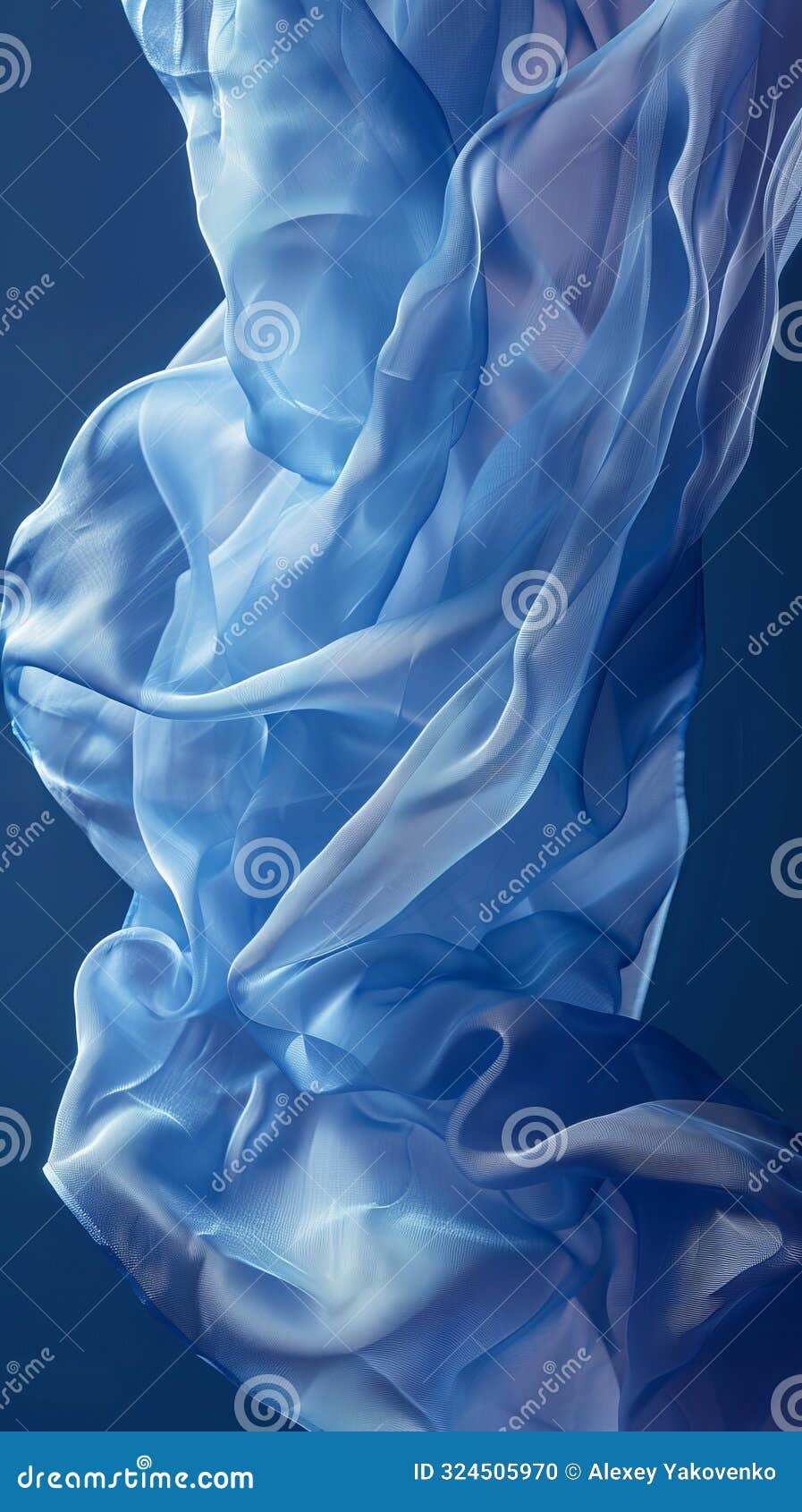 Floating blue fabric stock illustration. Illustration of curve - 324505970