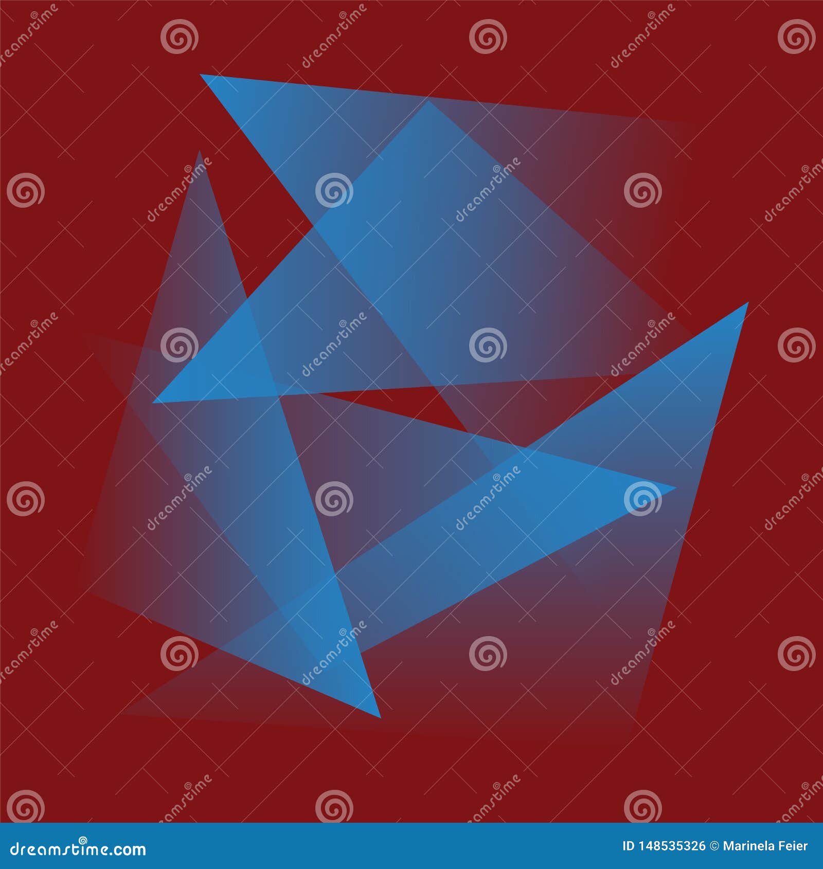 Floating blue fragments stock illustration. Illustration of abstract ...