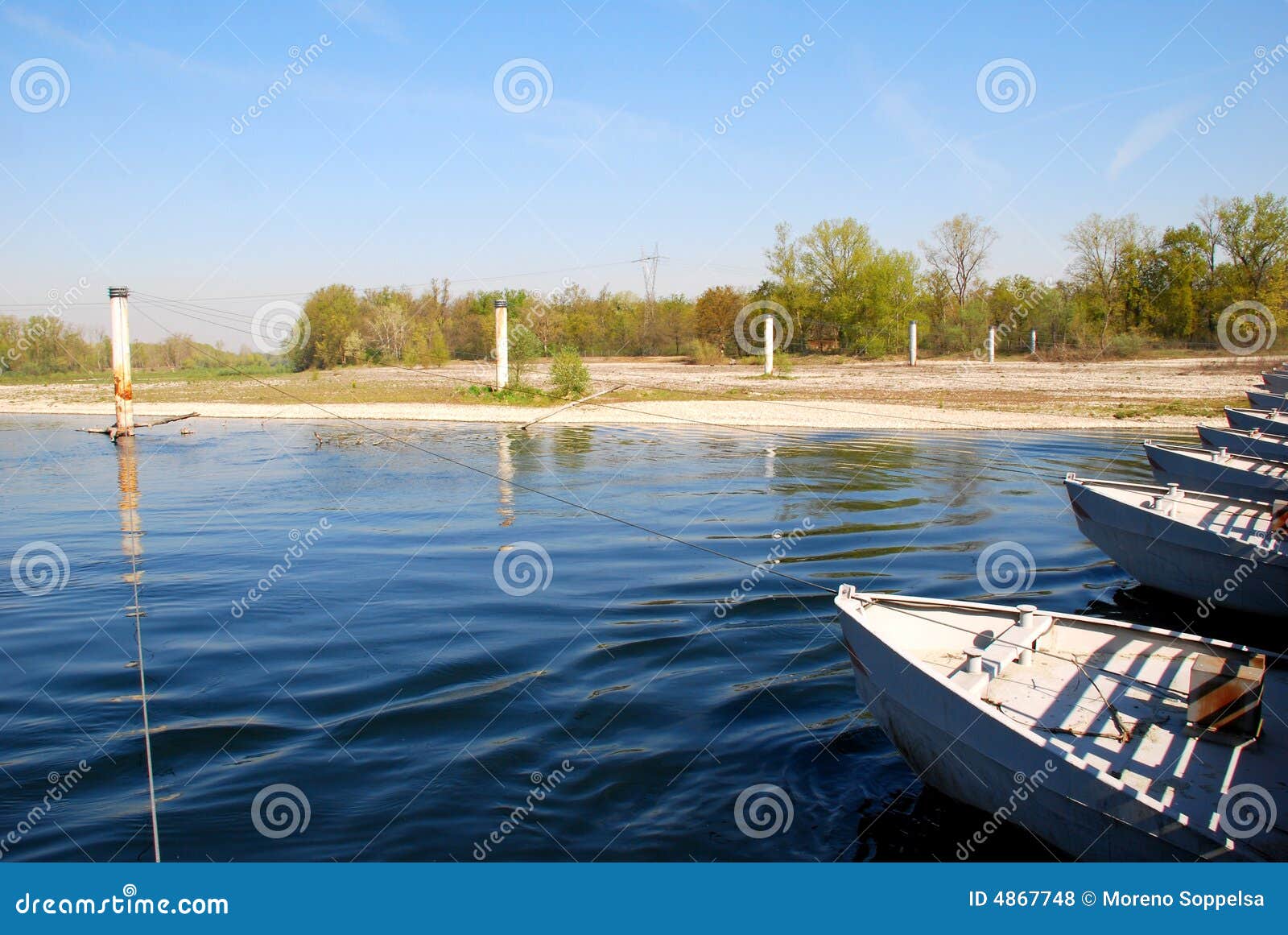 Floating boat bridge stock photo. Image of shoreline, riverfront - 4867748