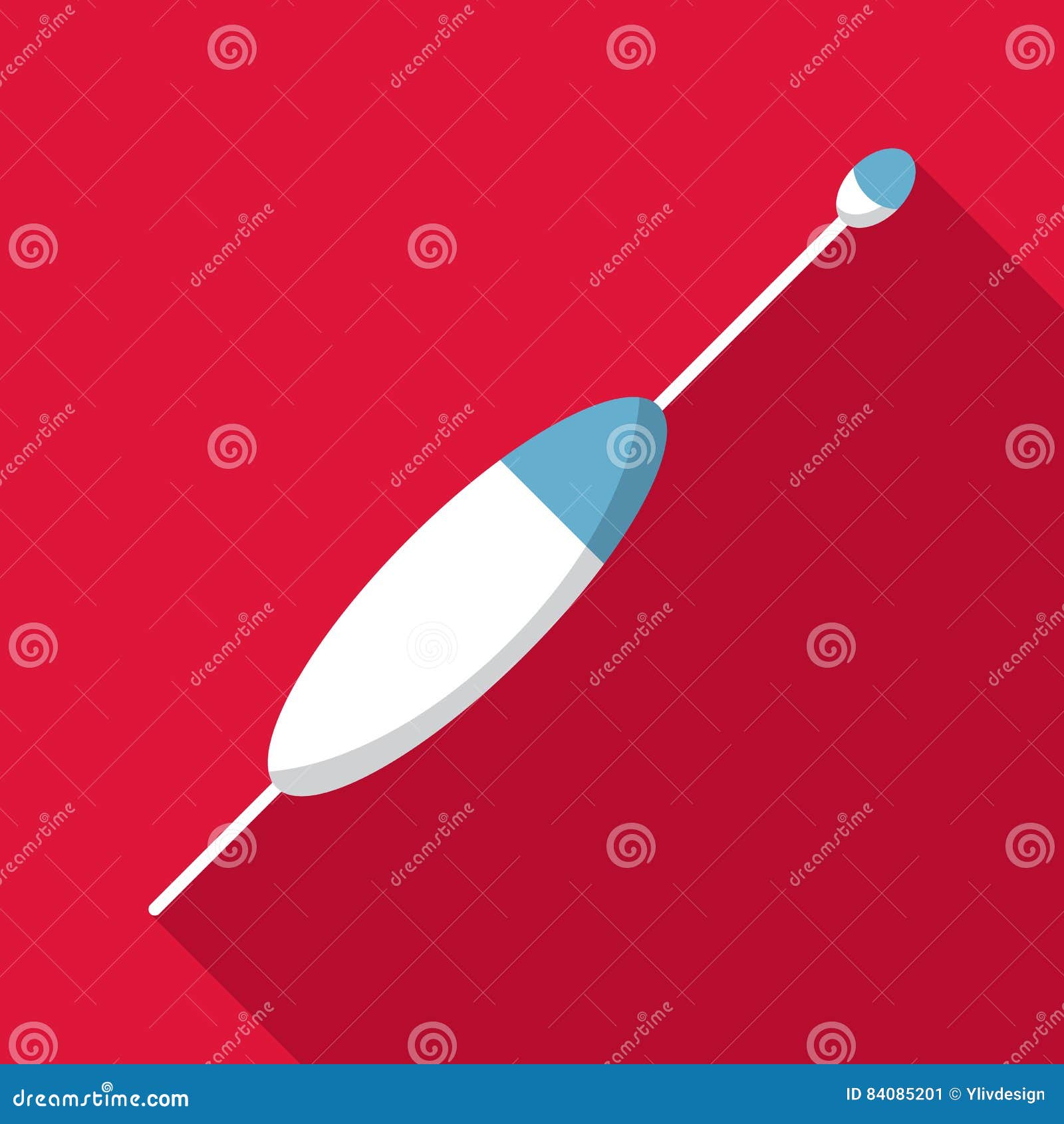 Floating Bobber Icon, Flat Style Stock Vector - Illustration of bobber ...
