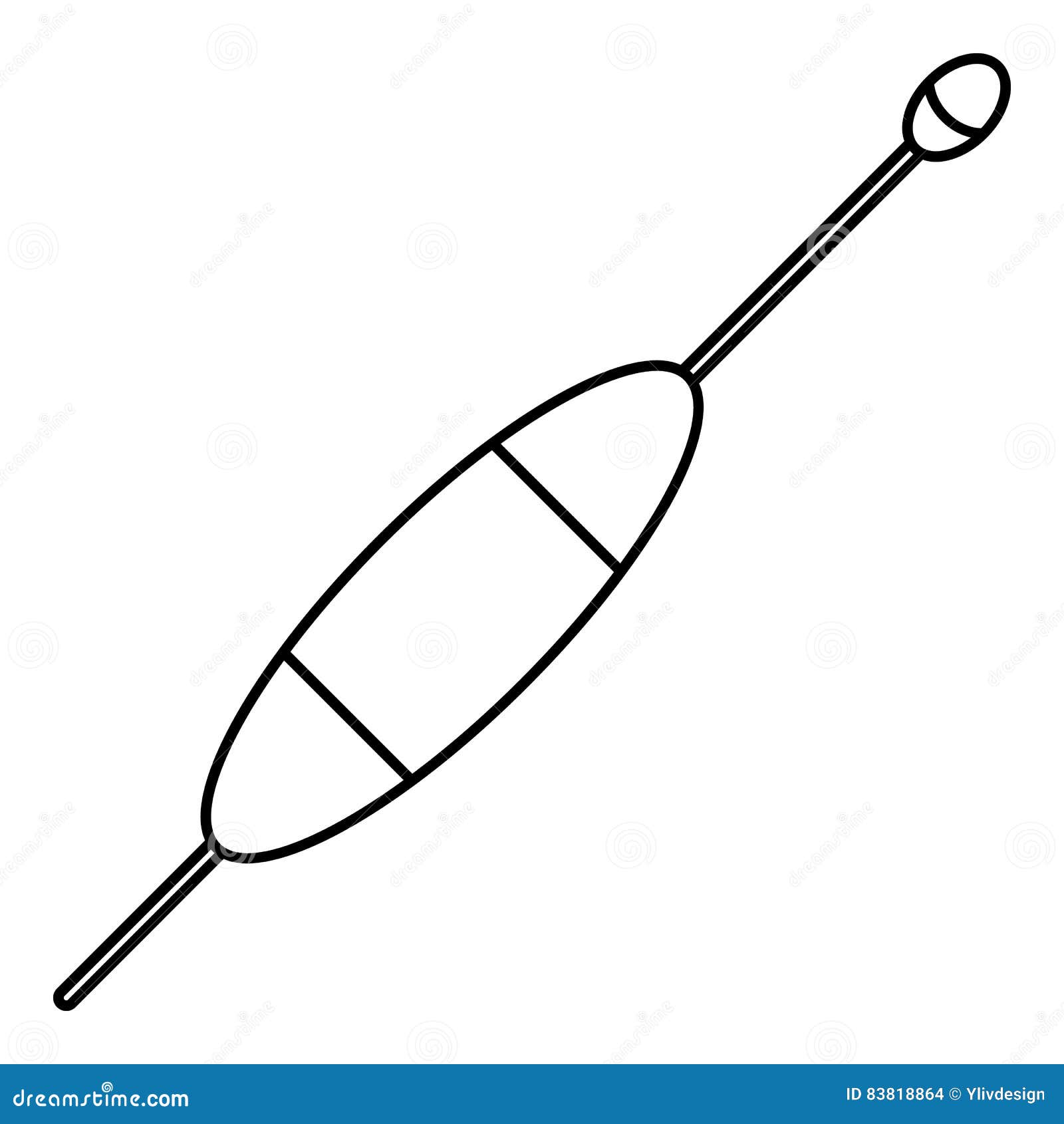 Floating Bobber Icon, Outline Style Stock Vector - Illustration of ...
