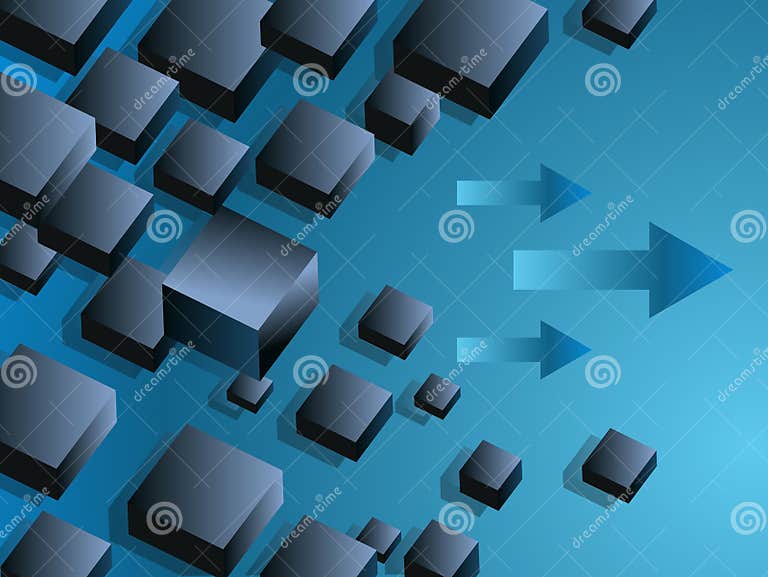 Floating Boxes Business Chart Slide Stock Vector - Illustration of ...