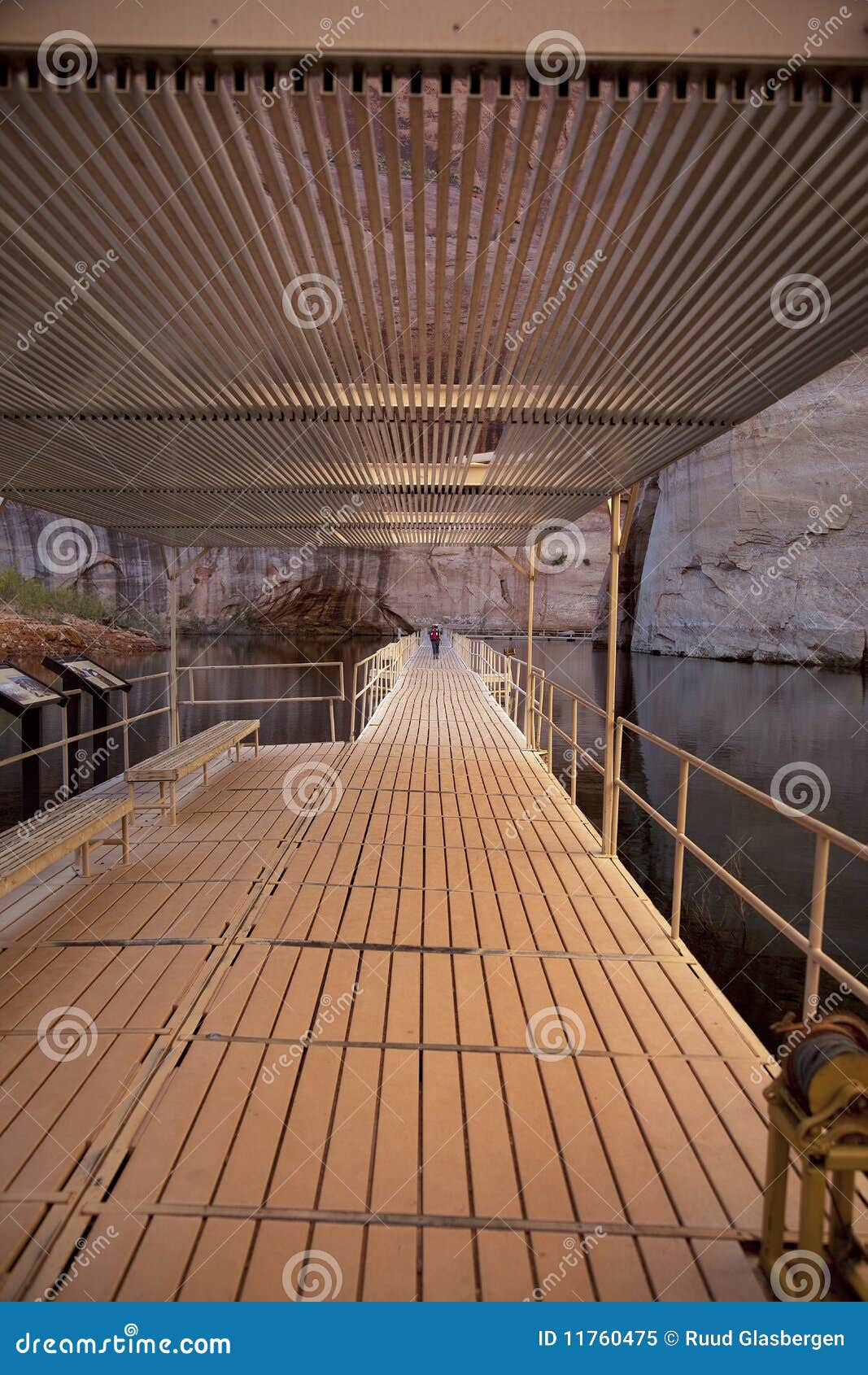 Floating Bridge Perspective Stock Image | CartoonDealer.com #3884119