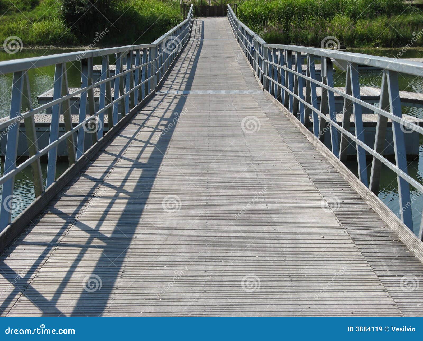 Floating Bridge Perspective Stock Image | CartoonDealer.com #3884119