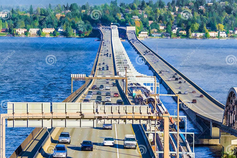 Floating Bridges Illustrations Stock Illustration - Illustration of ...