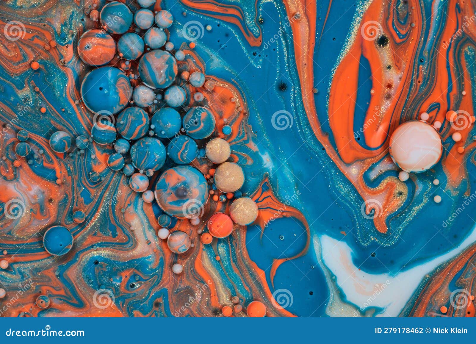 Floating Bubbles in Abstract Acrylic and Oil Painting Background Asset ...