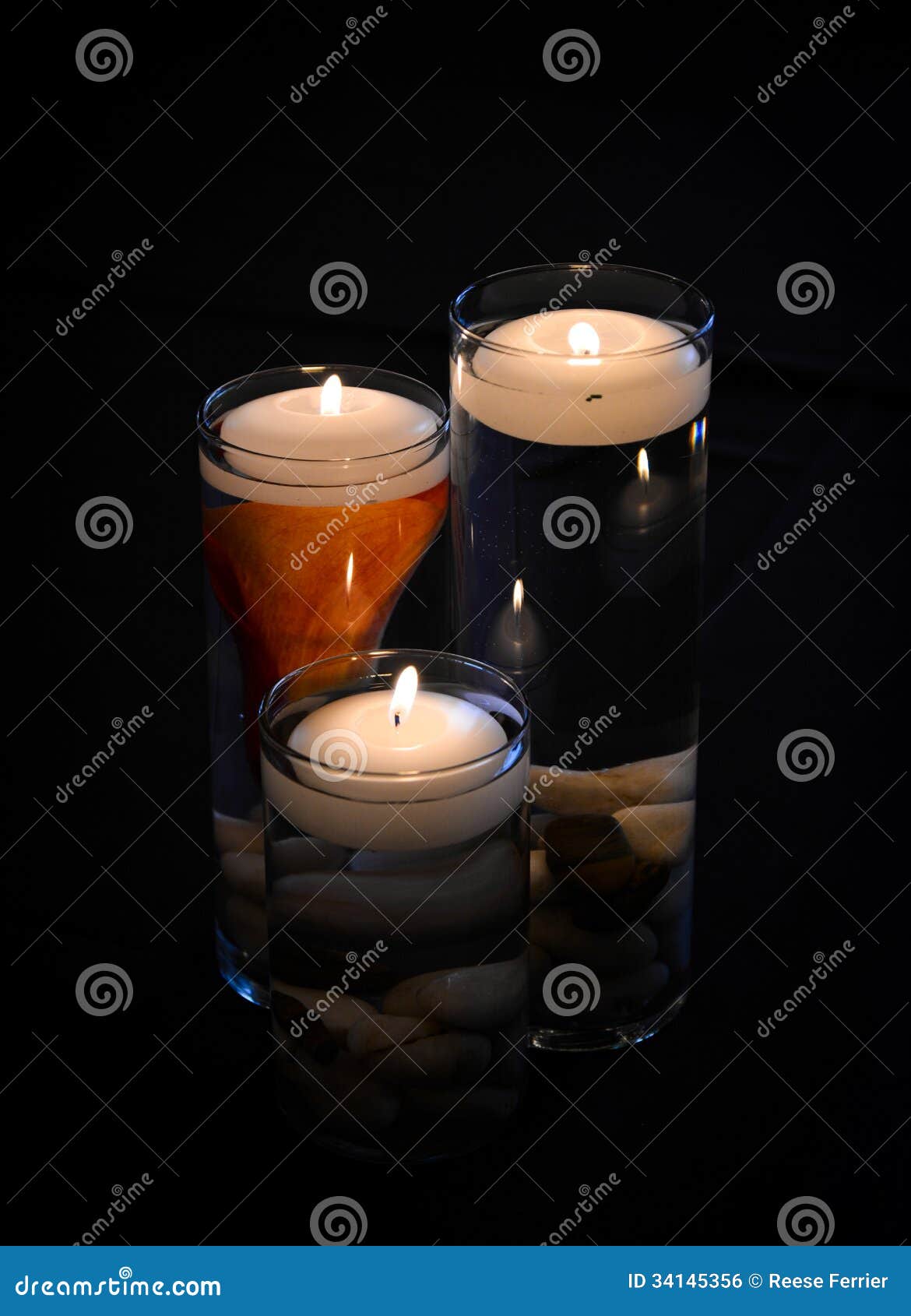 Floating Candles stock photo. Image of wick, fire, life - 34145356
