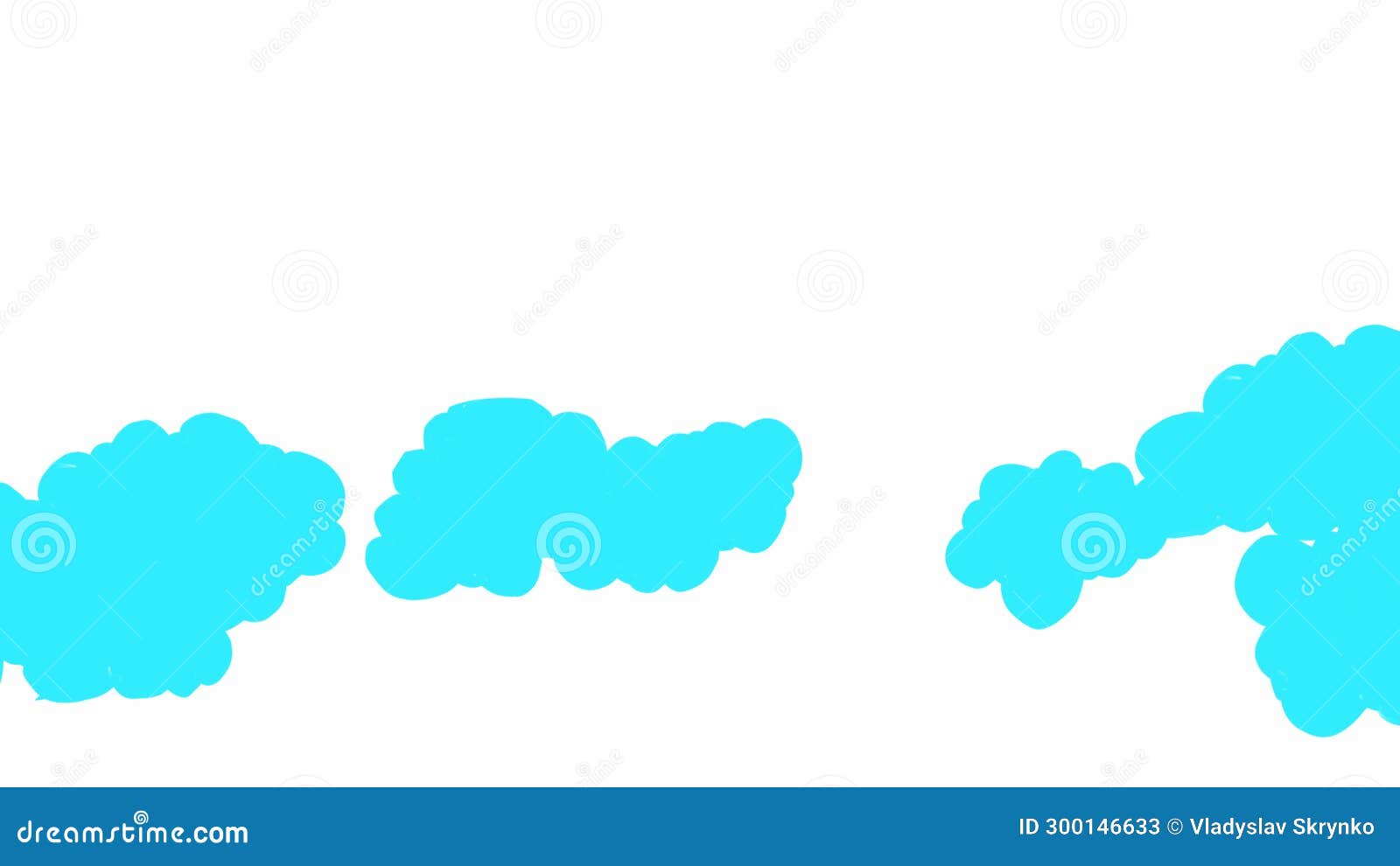 Floating Cartoon Clouds on a White Screen. Stock Video - Video of ideas ...