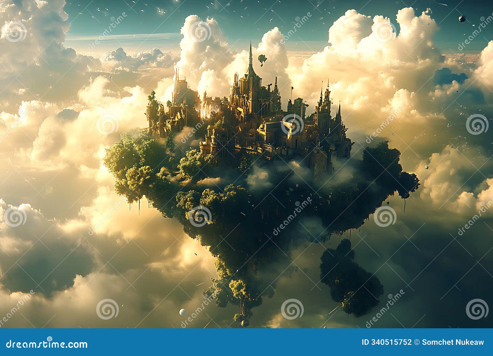 Ethereal Scenery With Peony Flowers On Darkness Cosmic Background ...