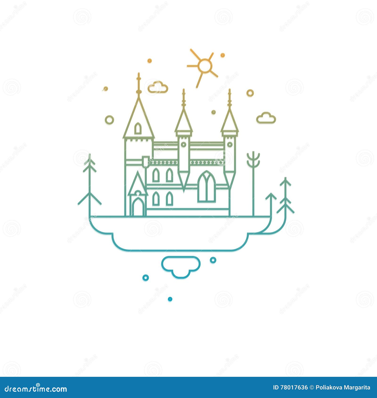 Floating Castle Drawing