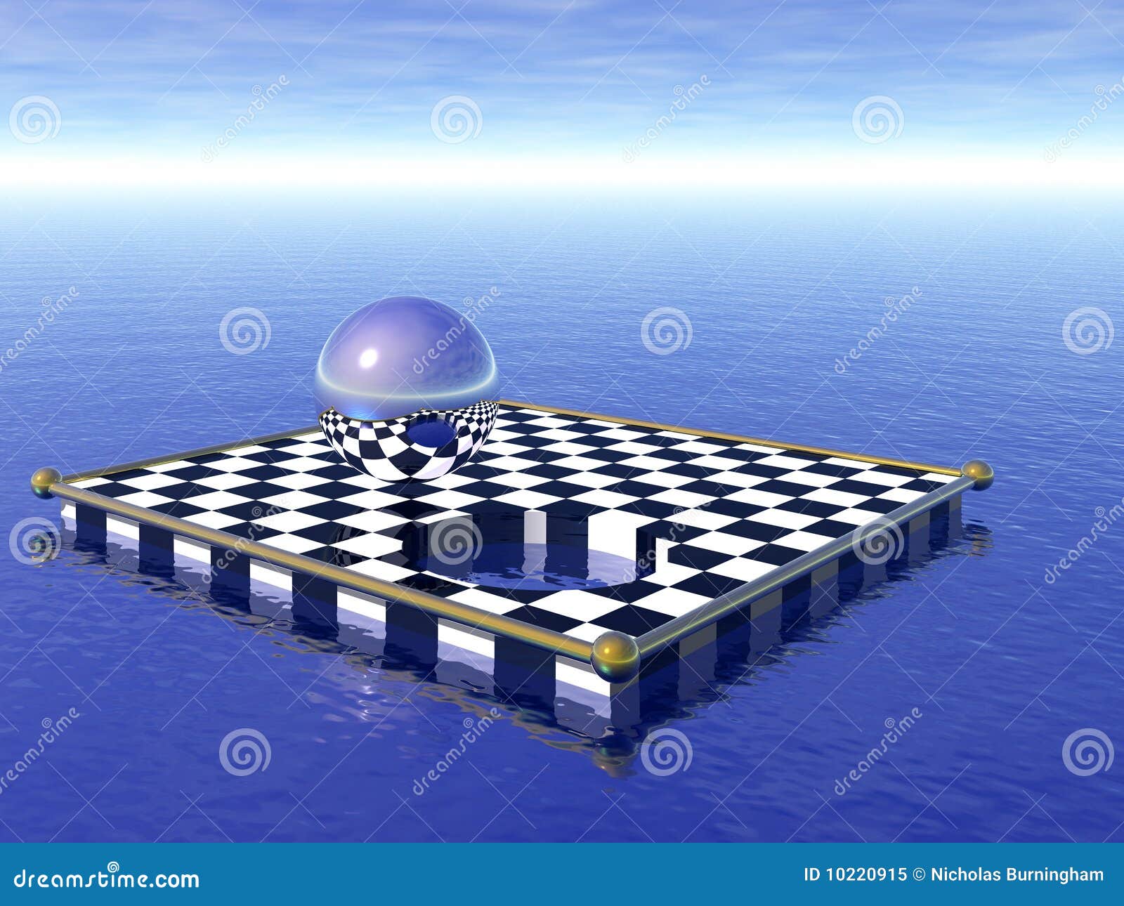 Floating chess board stock illustration. Illustration of chess - 10220915