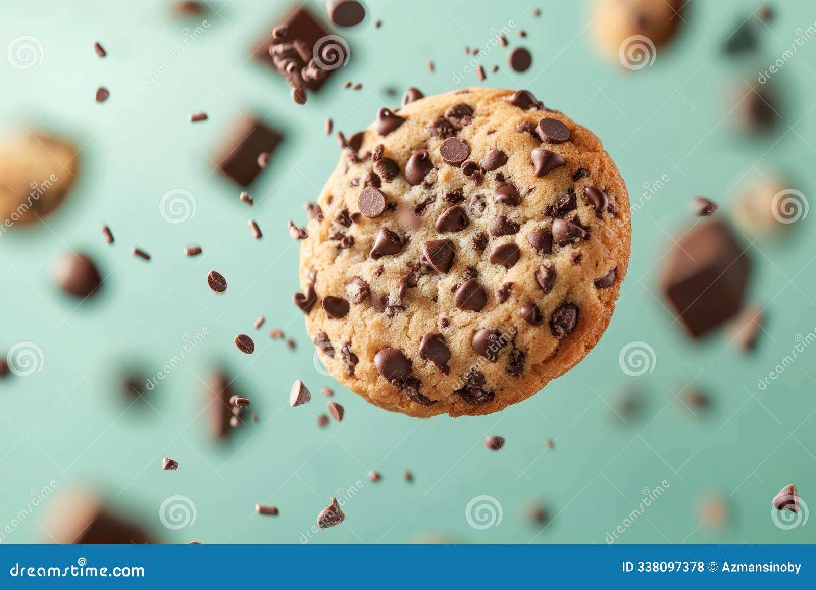 Floating Chocolate Bar Pieces With Detailed Textures Illustration ...