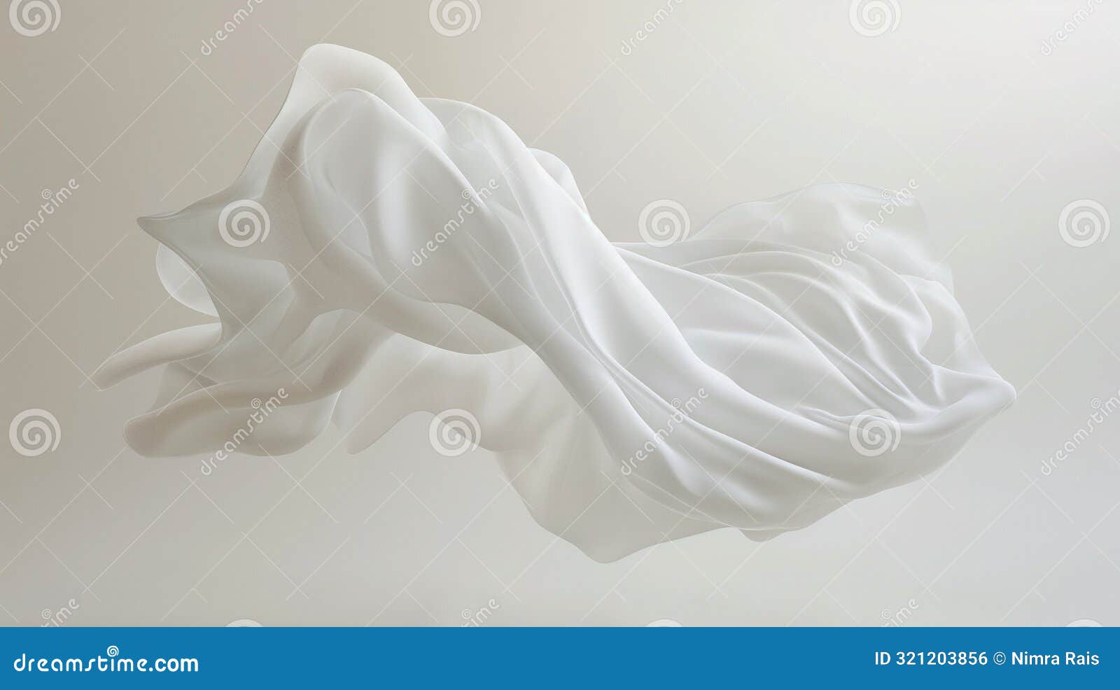 Floating Cloth in Dynamic Movement Over Gradient Background Stock ...