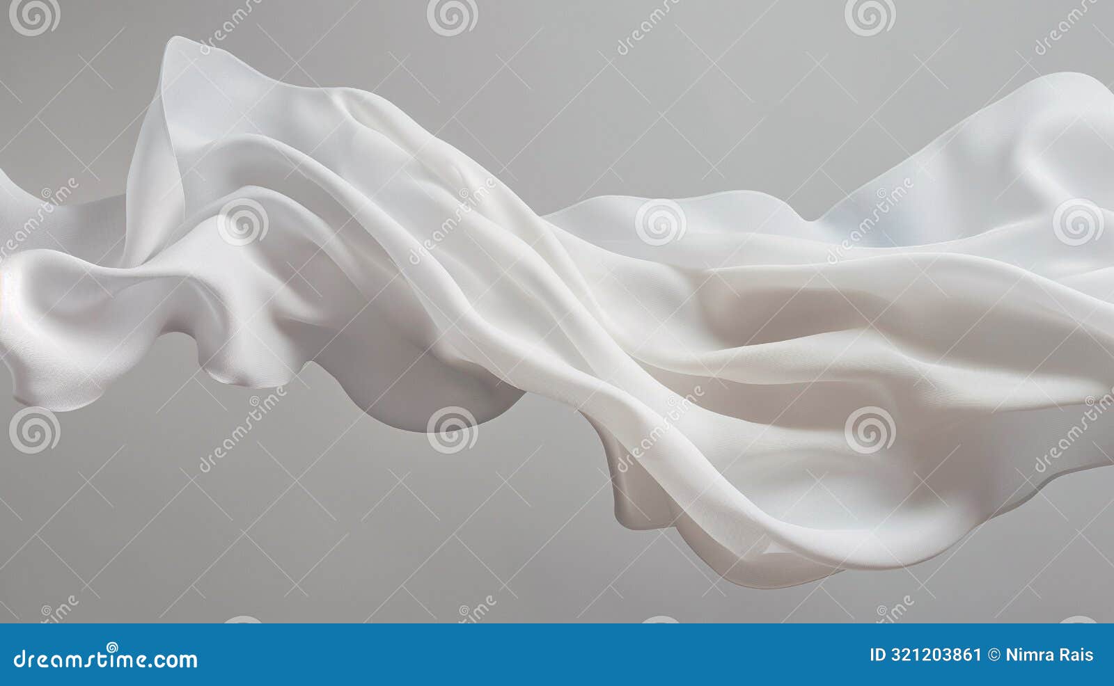 Floating Cloth in Dynamic Movement Over Gradient Background Stock ...