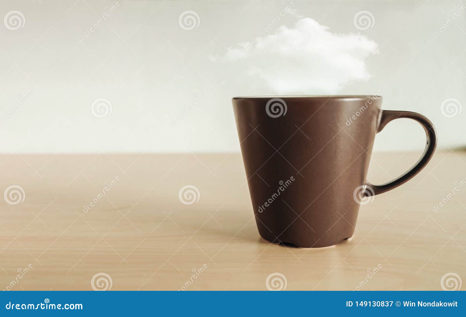 Floating Cloud on Coffee Cup Stock Image - Image of floating ...